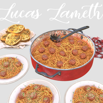Second Life Marketplace - [Lucas Lameth] Spaghetti, Family-Sized